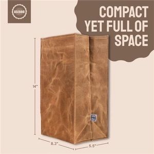 Bags | Insulated Lunch Bag 1l Sturdy Waxed Canvas Lunch Box For Men ...